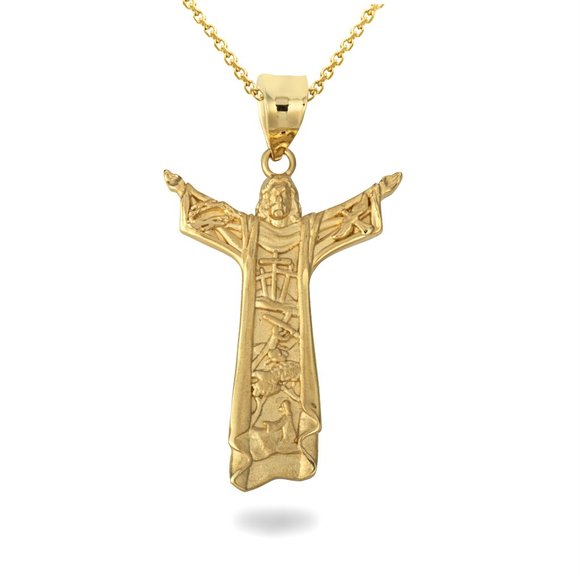 Element Shine | Accessories | K Solid Gold Religious Jesus Christ ...